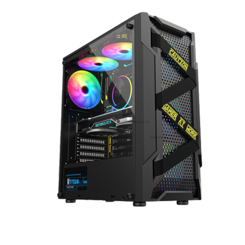 Ruix Evesky Titan Pro ATX Gaming Case Black (Not Including Fan ...